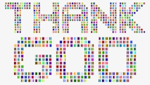 This Free Icons Png Design Of Chromatic Thank God Typography - Free ...
