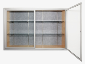 Recessed Display Case With Hinged Glass Doors - Trophy Case Png - Free ...