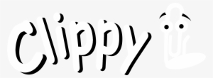 Microsoft Clippy Logo Black And White - Calligraphy - Free Transparent ...