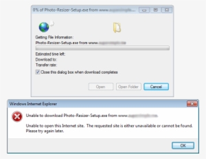 Unable To Open This Internet Site - Internet Explorer Download Error ...