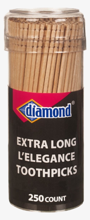 Extra Long 250 Diamond L'elegance Wooden Round 4" Toothpicks - Diamond ...