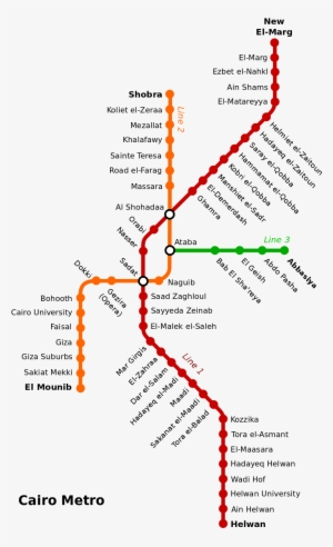 Cairo Metro Map - Mappa Metropolitana Cairo - Free Transparent PNG ...