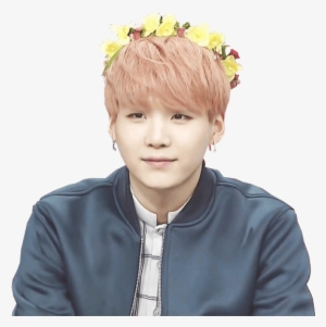 Suga With Flower Crown - Free Transparent PNG Download - PNGkey