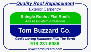 Tom Buzzard Roofing - Tom Buzzard Co - Free Transparent PNG Download ...