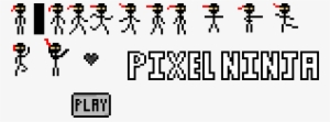 Pixel Ninja Game Sprites - Ninja Pixel Sprites Png - Free Transparent ...