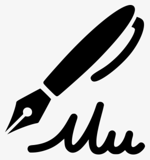 Red Signature Clip Art At Clker - Cartoon Pen And Paper - Free ...