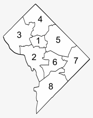 Dc Ward Map 2002 - Map Of Dc With Wards - Free Transparent PNG Download ...