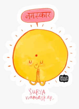 Surya Namaskar Sticker - Illustration - Free Transparent PNG Download ...