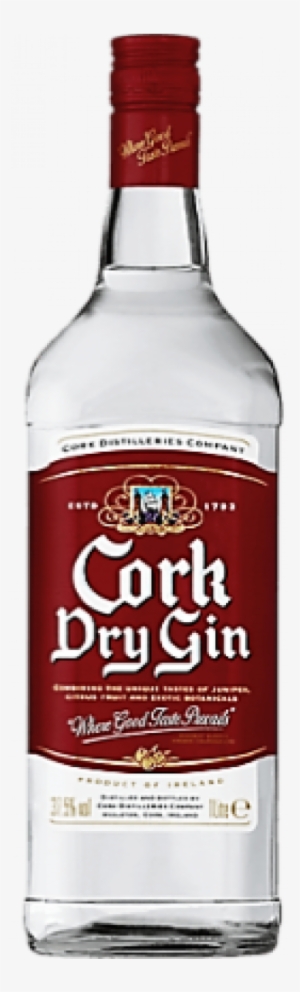 Cork Dry Gin 70cl - Cork Dry Gin 1l - Free Transparent PNG Download ...