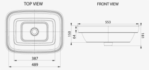 Porcher Cygnet Inset Vessel Basin 9502838 Tech Drawing - Drawing - Free ...
