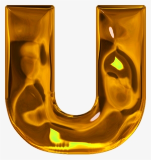 U Letter In Gold - Free Transparent PNG Download - PNGkey