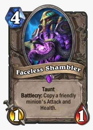 Faceless Shambler - One Night At Karazhan Cards - Free Transparent PNG ...