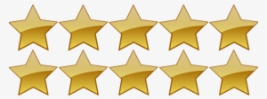 Ten Gold Stars - 10 Stars - Free Transparent PNG Download - PNGkey