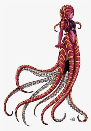 Young Scyleen By Prodigyduck - Merfolk D&d Octopus - Free Transparent ...