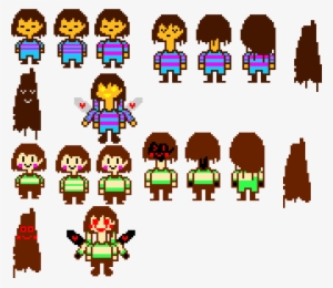 Chara And Frisk Fan-made Tranformation - Portable Network Graphics ...