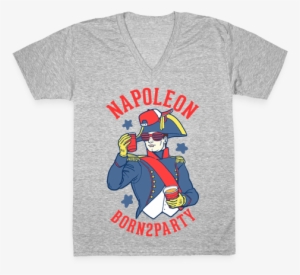 Napoleon Born2party V-neck Tee Shirt - Benzene Ring - Free Transparent ...