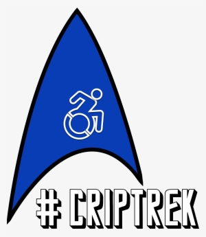 Blue Starfleet Insignia With Wheelchair User Logo In - Free Transparent ...