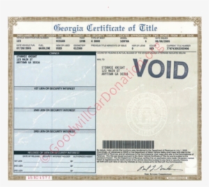 Ga Certificate Of Title 6 04 Front - Georgia Car Title - Free ...