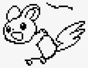 Emolga - Emolga Pixel Art - Free Transparent PNG Download - PNGkey