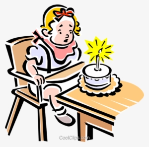 Child Blowing Out Candles On A Cake Royalty Free Vector - Blow Candles ...
