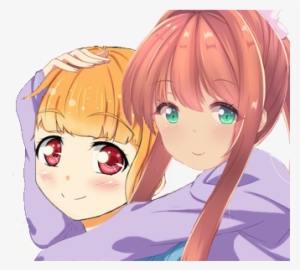 Monika In Her Pajamas Ddlc Png Monica Ddlc - Monika Doki Doki Leaning ...