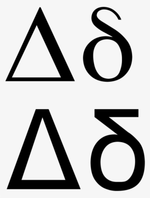 Greek Letter Delta Serif Sans - Greek Number 4 Delta - Free Transparent ...