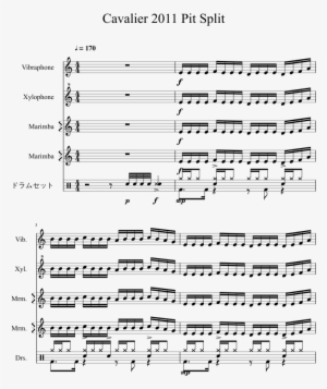 Dci Cavaliers 2011 Pit Split Sheet Music For Percussion - Guitar - Free ...