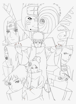 Rage Drawing Obito - Naruto Lineart - Free Transparent PNG Download ...