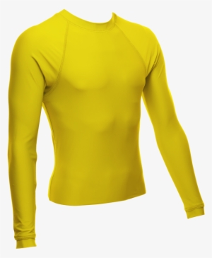 Unisex Long Sleeve Rash Guard, Yellow - Yellow Rash Guard - Free ...