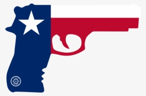 State Of Texas Gun Window Decal - Texas Flag And Gun - Free Transparent ...