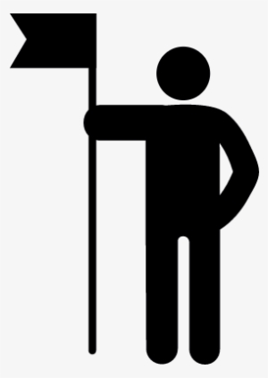 Man Holding A Flag Vector - Man Holding Flag Icon - Free Transparent ...