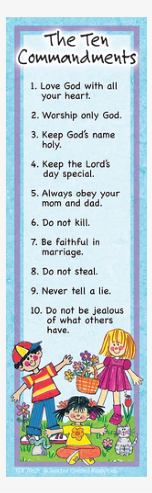 Ten Commandments Bookmark Printable - photos and vectors