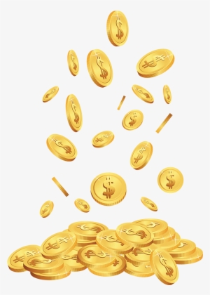 Many Falling Coins - Coins Falling Png Gif - Free Transparent PNG ...