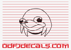 Ugandan Knuckles Head - Decal - Free Transparent PNG Download - PNGkey