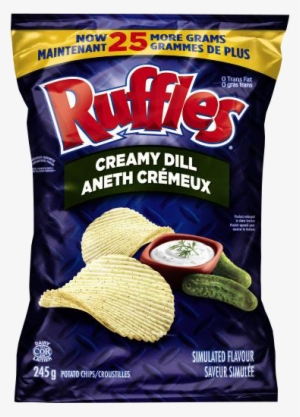 Ruffles® Creamy Dill - Ruffles Dill Pickle Chips - Free Transparent PNG ...