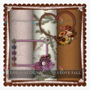 I Love Fall Cluster Frames And Papers - Prenom - Free Transparent PNG ...