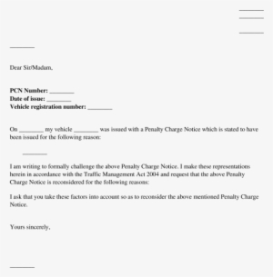 Contesting A Parking Ticket Letter Template Local Authority - Musical ...