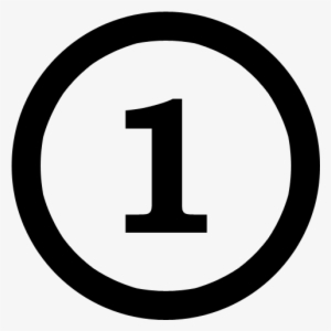 Number 1 In A Red Circle - Free Transparent PNG Download - PNGkey
