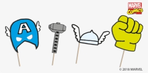 Marvel Pop Comic Party Photobooth Props - Marvel - Free Transparent PNG ...