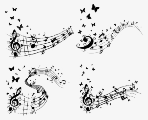 Butterfly With Music Notes - Free Transparent PNG Download - PNGkey