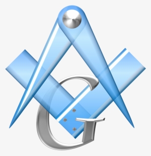 Square & Compasses Blue & Silver - Freemasonry - Free Transparent PNG ...