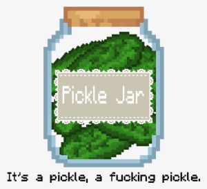 Hey Tyleroakley, I Made A Pixel Art Of A Jar Of Pickles - Illustration ...