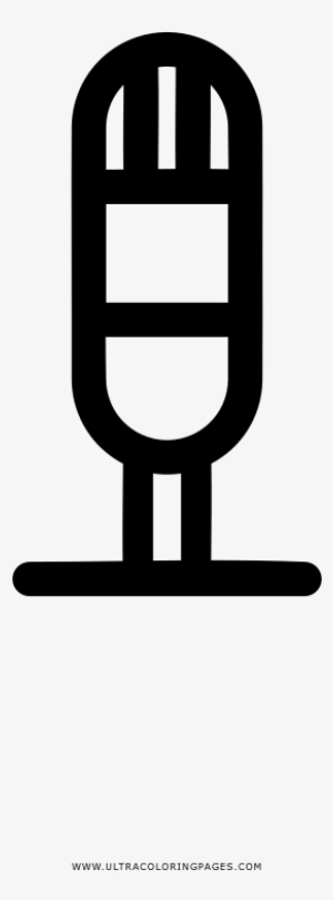 Podcast Microphone Coloring Page - Drawing - Free Transparent PNG ...
