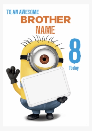 Awesome Brother Birthday Greeting Minion Png Image - Buon Mercoledì ...