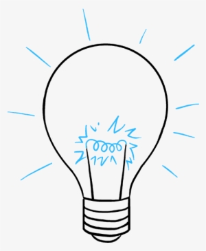 How To Draw Light Bulb - Light Bulb Drawing - Free Transparent PNG ...