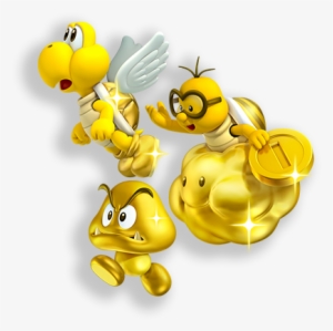 Mario Gold Enemies - Free Transparent PNG Download - PNGkey