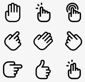 Hand & Gestures 220 Icons - Yellow Icons - Free Transparent PNG ...