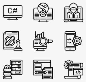 Png Black And White Stock Icons Free Programming - Tech Vector Png Hd ...