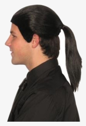 Historical White Wig - Founding Father Low Ponytail - Free Transparent ...