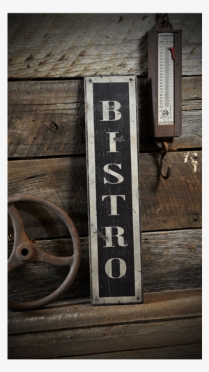 Custom Vertical Bistro Sign - Plywood - Free Transparent PNG Download ...